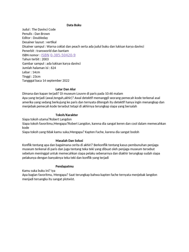 Isbn 0-385-50420-9: Data Buku | PDF | Fiksi Umum