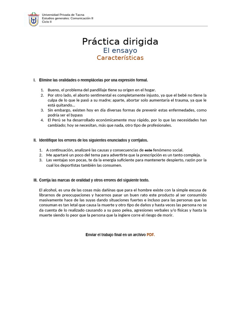 Práctica Dirigida 1 | PDF