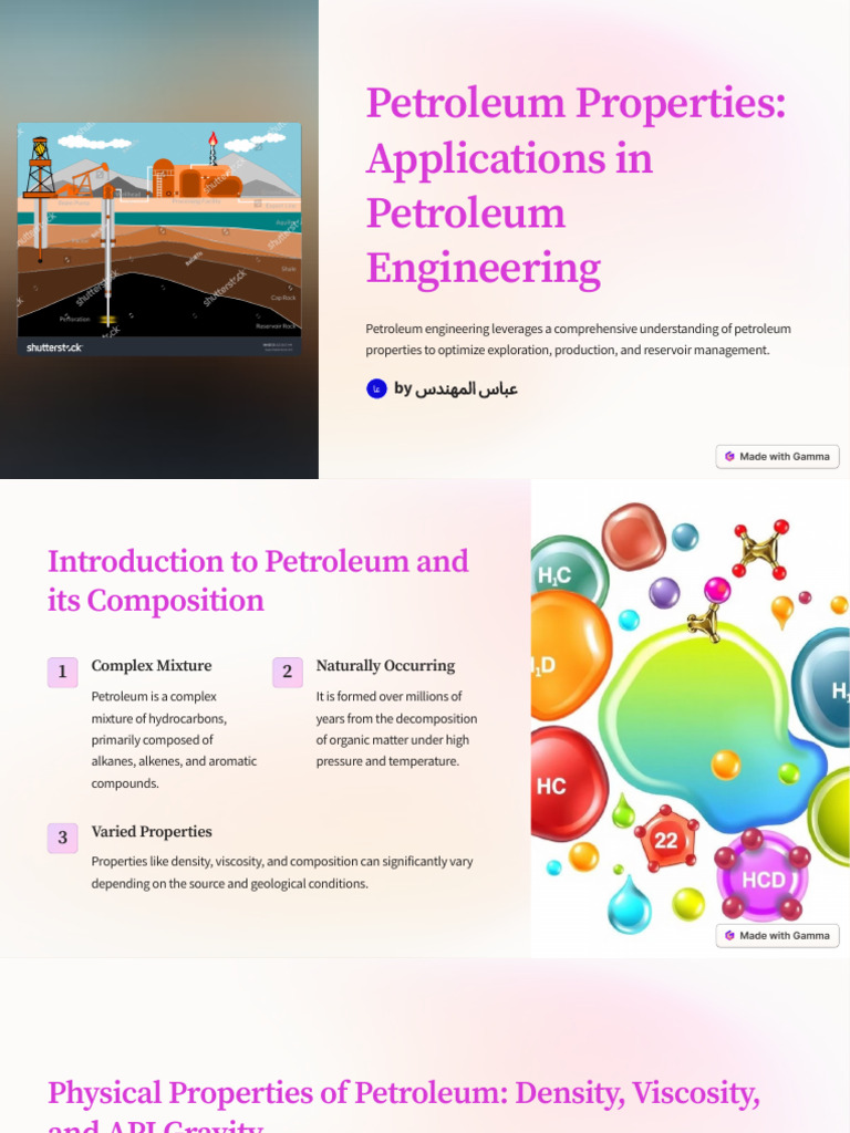 Petroleum Properties Applications in Petroleum Engineering | PDF ...