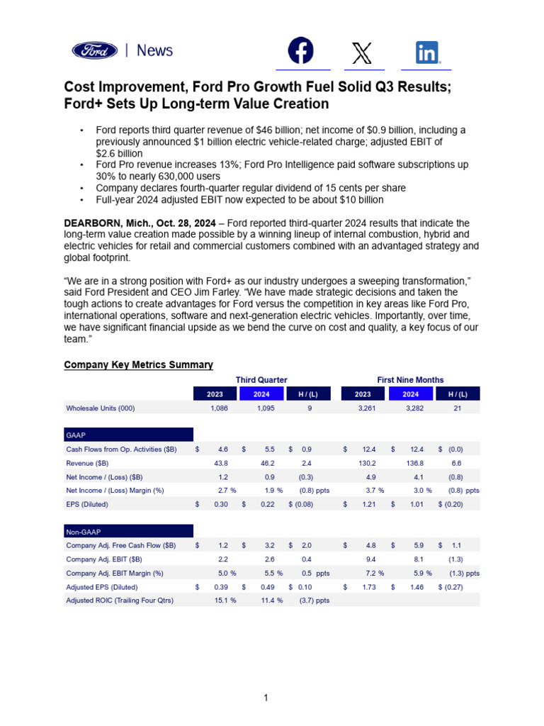 Ford | PDF | Equity (Finance) | Income