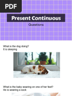 Present Continuous Picture Description | PDF