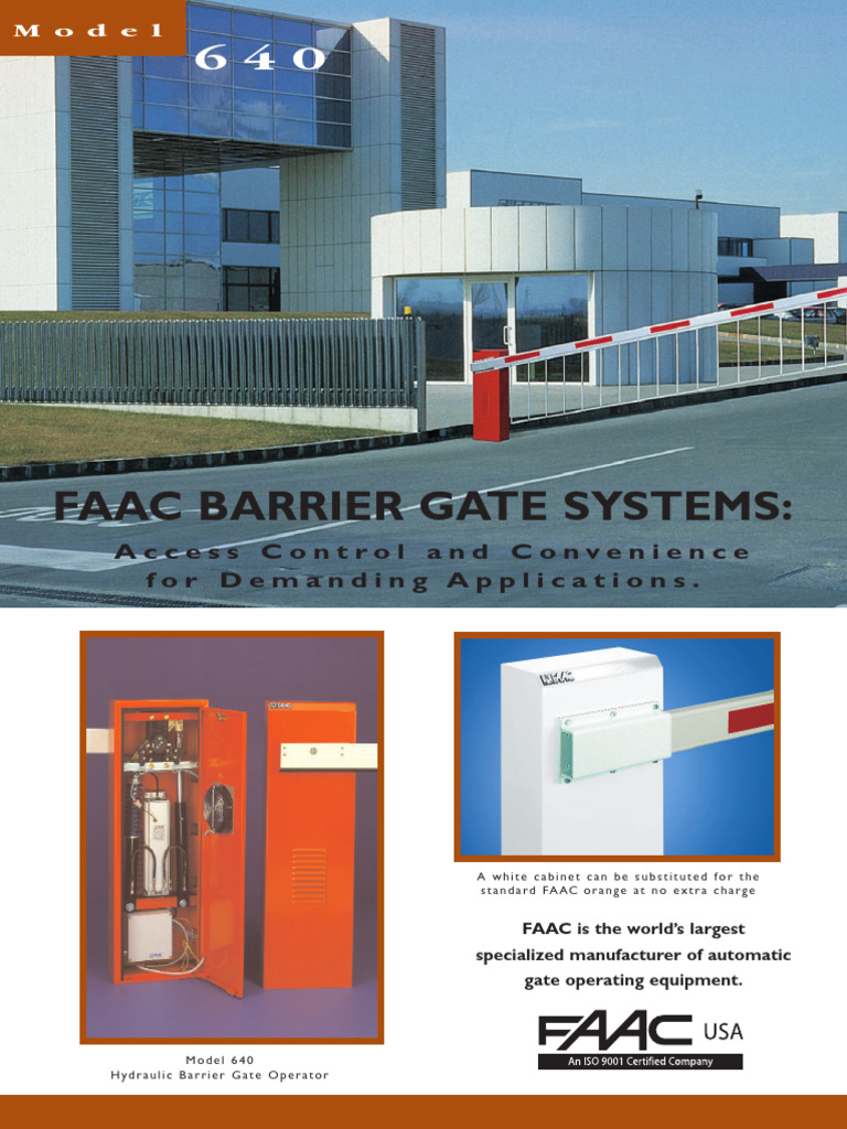 FAAC-640brochure | PDF | Electric Motor | Horsepower