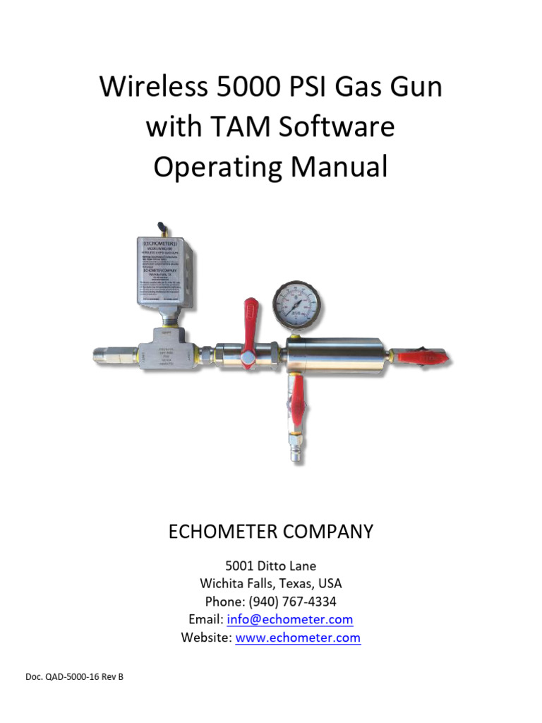 W5KG Operating Manual RevB 01052023 | PDF | Pressure Measurement | Valve