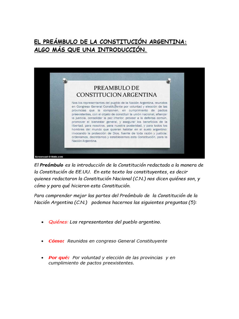 PREAMBULO (Análisis) | PDF
