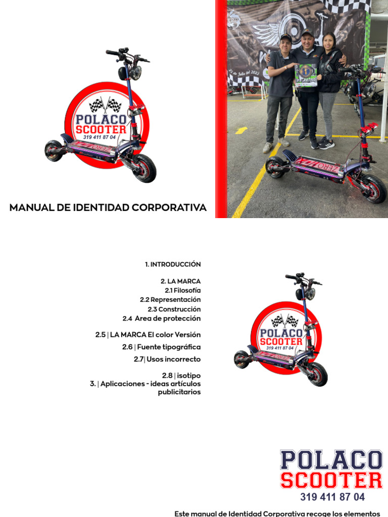 Manual de Imagen Polaco Scooter | PDF | Marca | Modelo de color Rgb