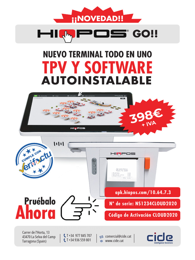 Folleto A4 Pruébalo Ahora Hiopos Go!! | PDF | Computadoras