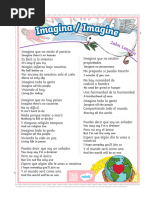 Letra y traducción de "Imagine" | PDF | Música grabada | Ocio