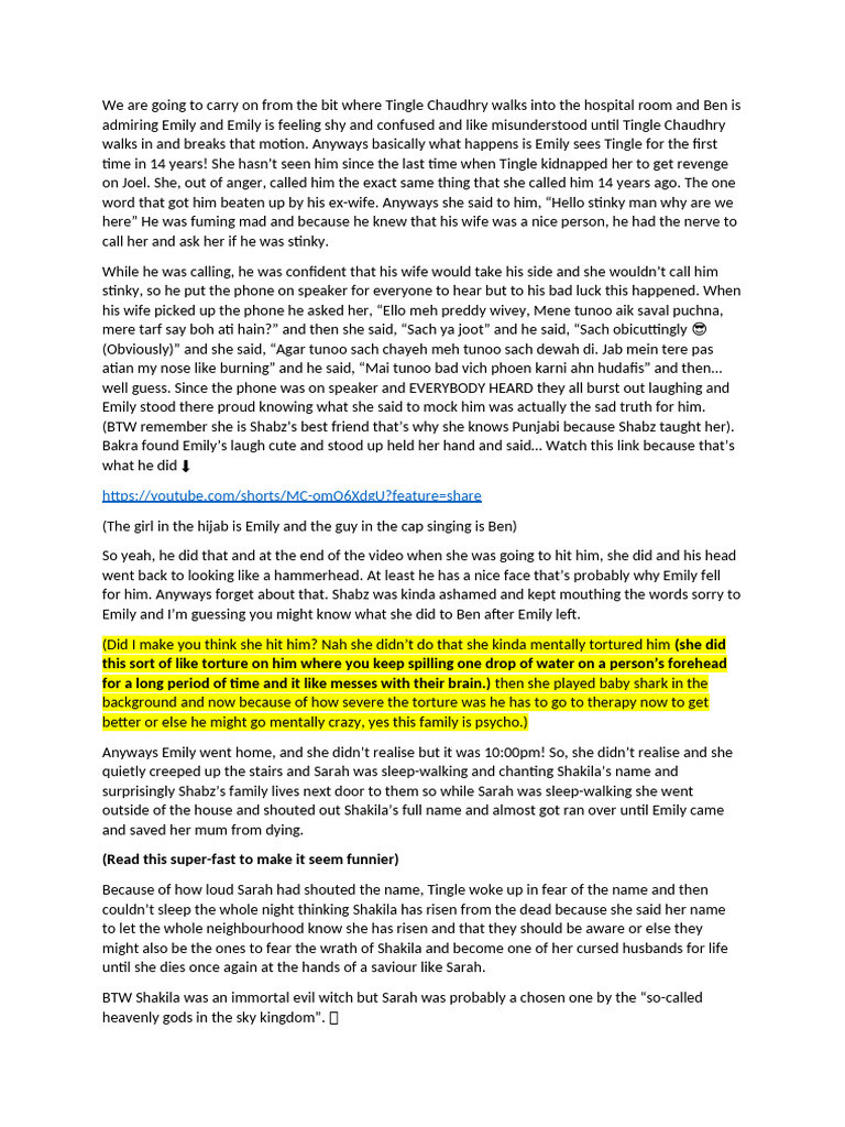 The Story of Emily and Ben | PDF | Mystery, Thriller & Crime Fiction