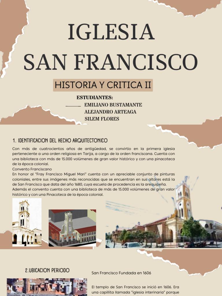 Lamina Historia San Francisco | PDF | Iglesia (edificio) | Altar
