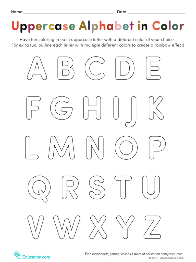 Rainbow Letters Uppercase | PDF