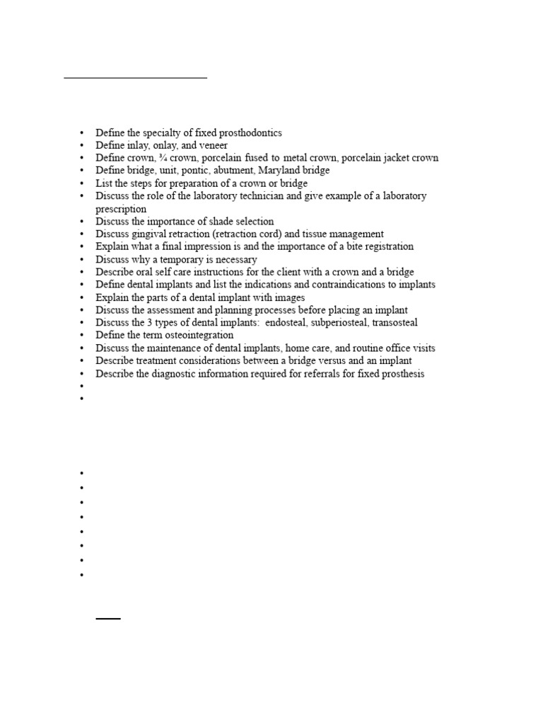 Wk13b. Grp6. Fixed Prostho | PDF