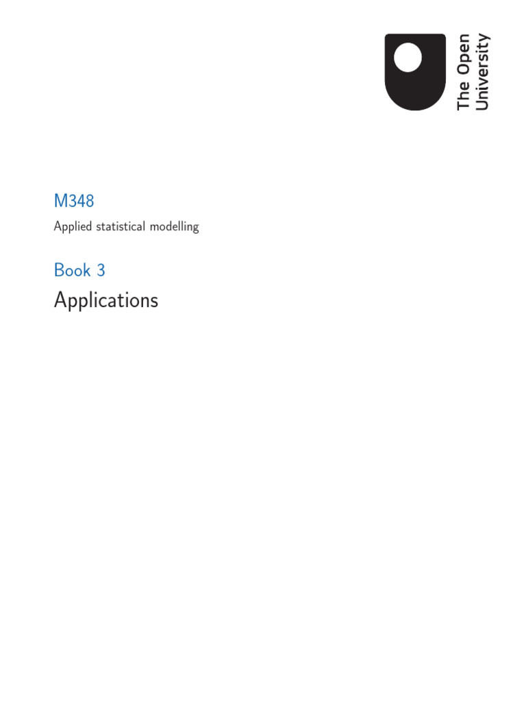 M348 Applied Statistical Modelling - Applications | PDF | Econometrics | Dependent And ...