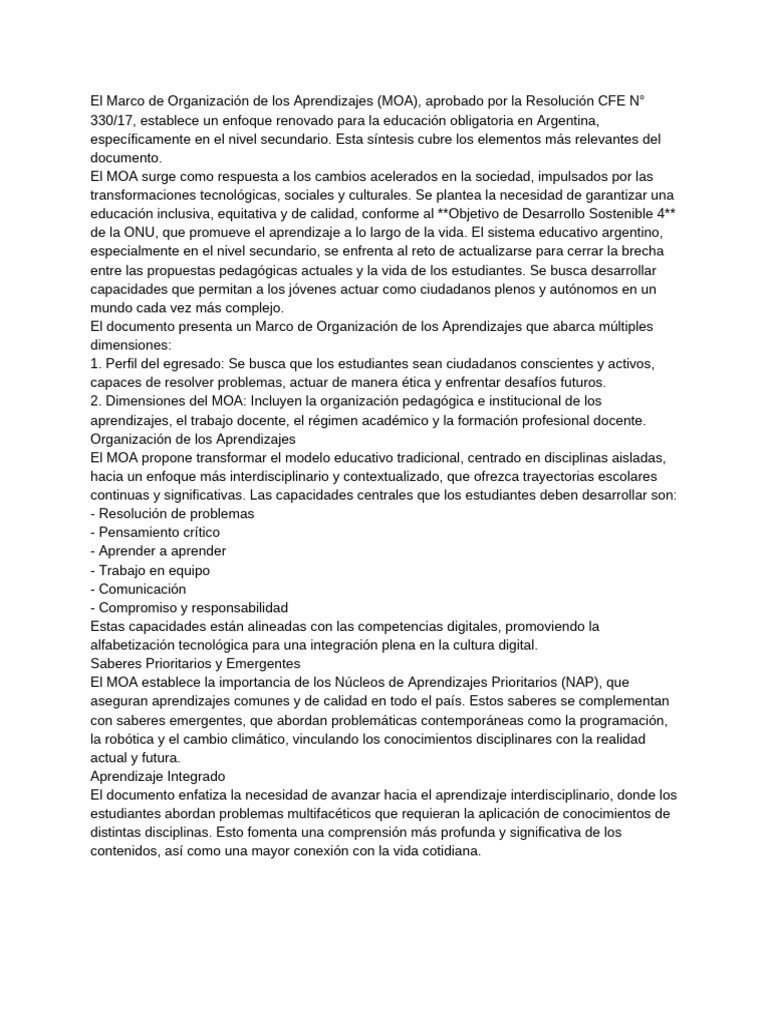 MOA | PDF | Maestros | Enseñando