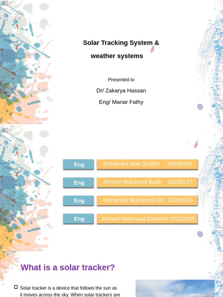 Solar Tracking System Overview | PDF | Energy Conversion | Renewable ...