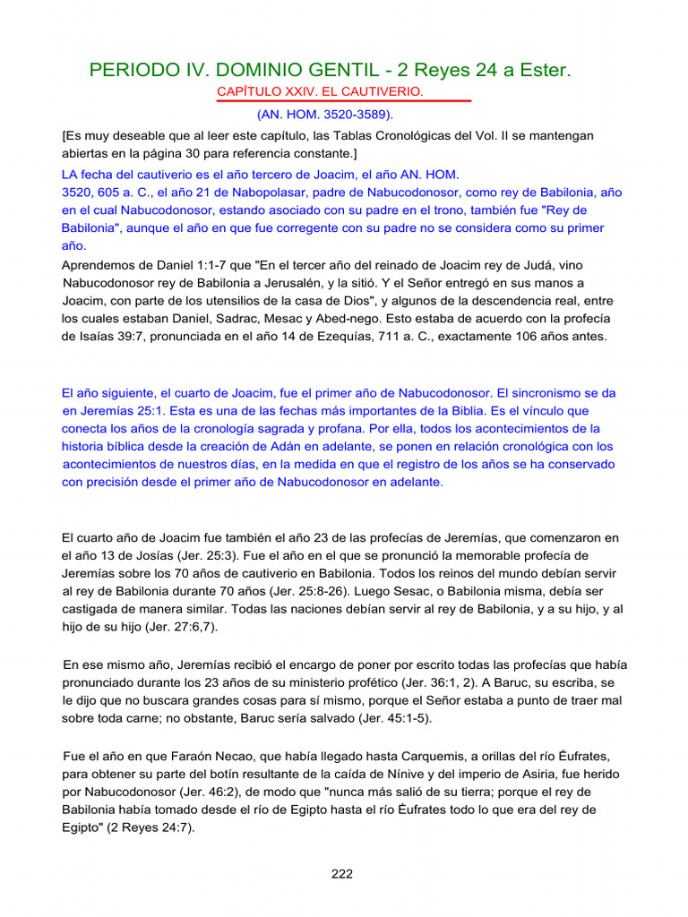 Cronologia 2 Reyes 24 A Ester | PDF | Nabucodonosor Ii | Jeremías