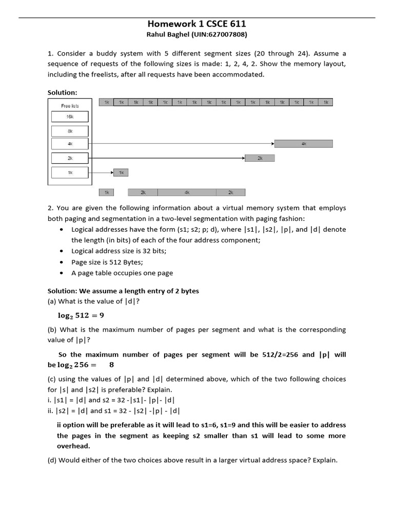hw1 RahulBaghel UIN627007808 PDF | PDF | Computer Architecture | Computing