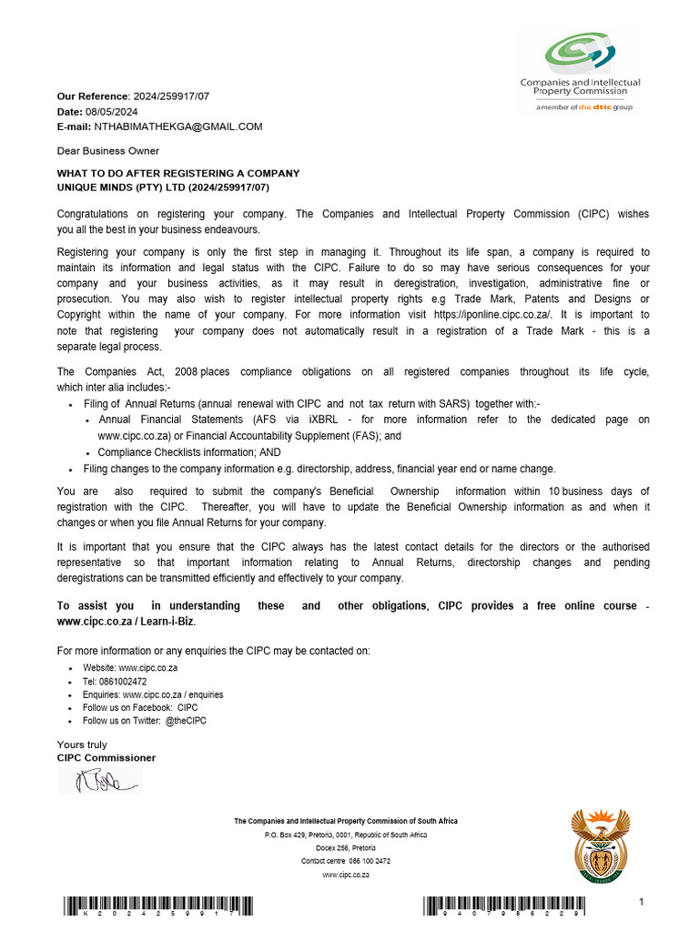 Sdoc 05 09 Si | PDF | Board Of Directors | Securities (Finance)