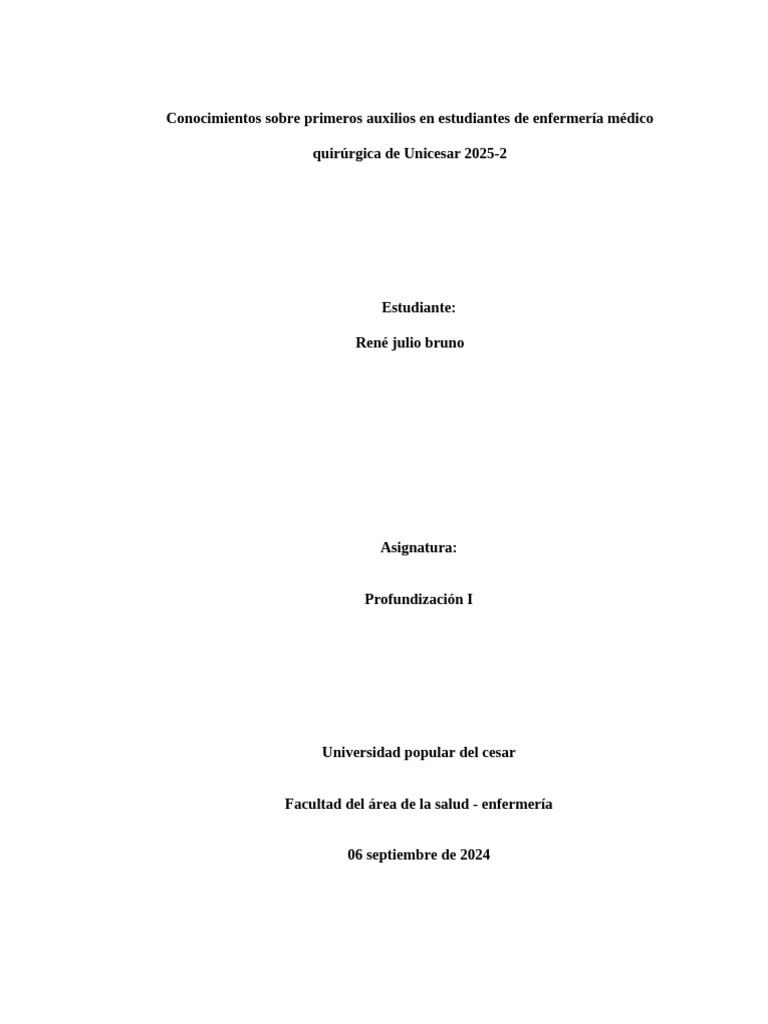 Aplicacion 22 Primeros Auxilios-Rene Julio Bruno | PDF | Enfermería | Primeros auxilios