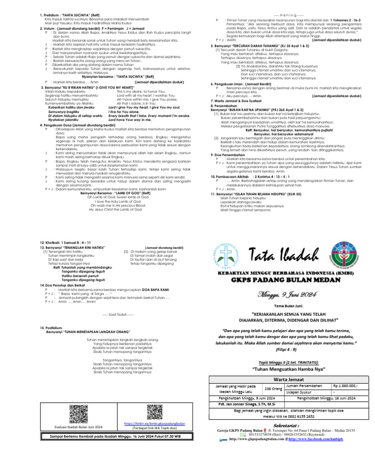 Tata Ibadah 20240609 V 1.0 | PDF | Agama & Spiritualitas