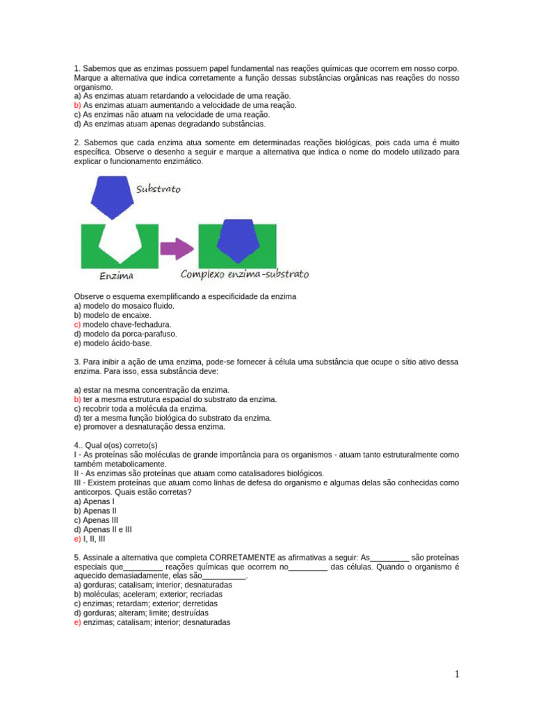 Bioquimica 1 | PDF | Enzima | Proteínas