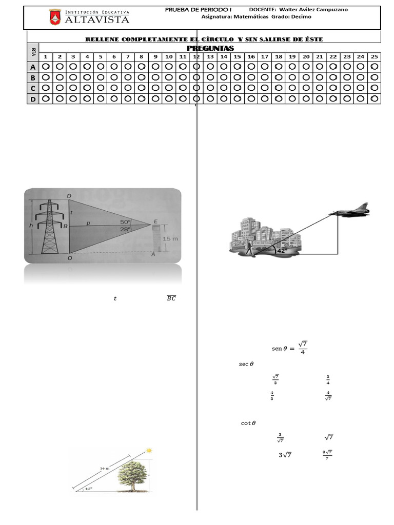 Prueba de Periodo Decimo | PDF