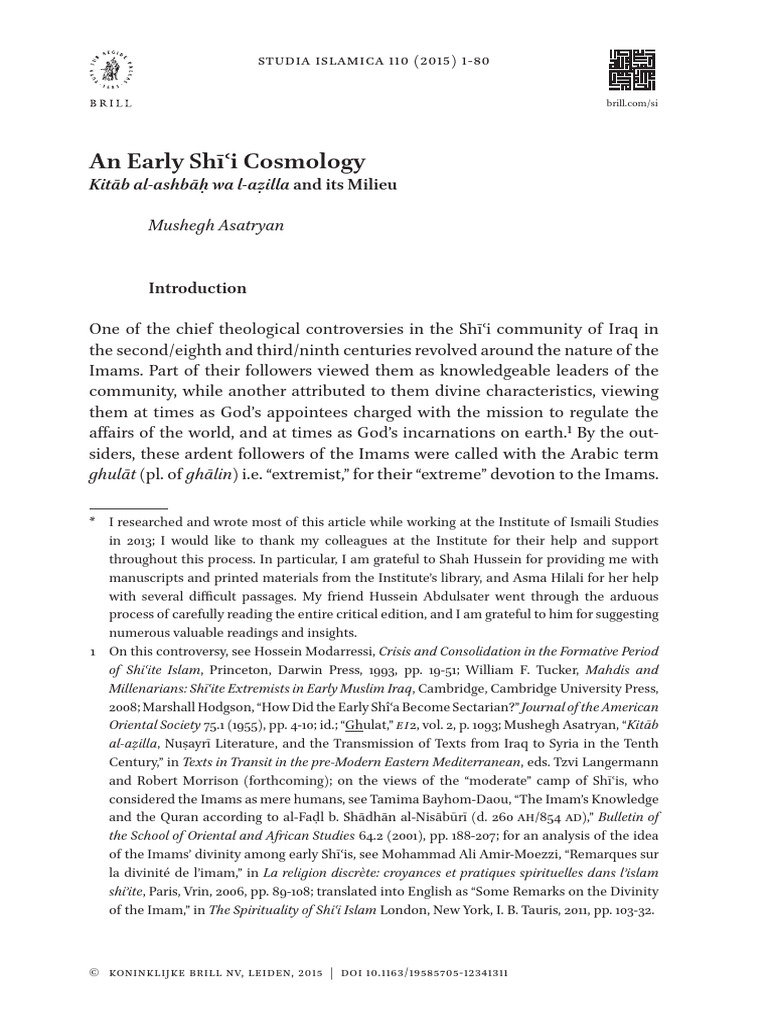 Asatryan M - An Early Shi - I Cosmology Kitab Al-Ashbah Wa-L-Azilla and ...