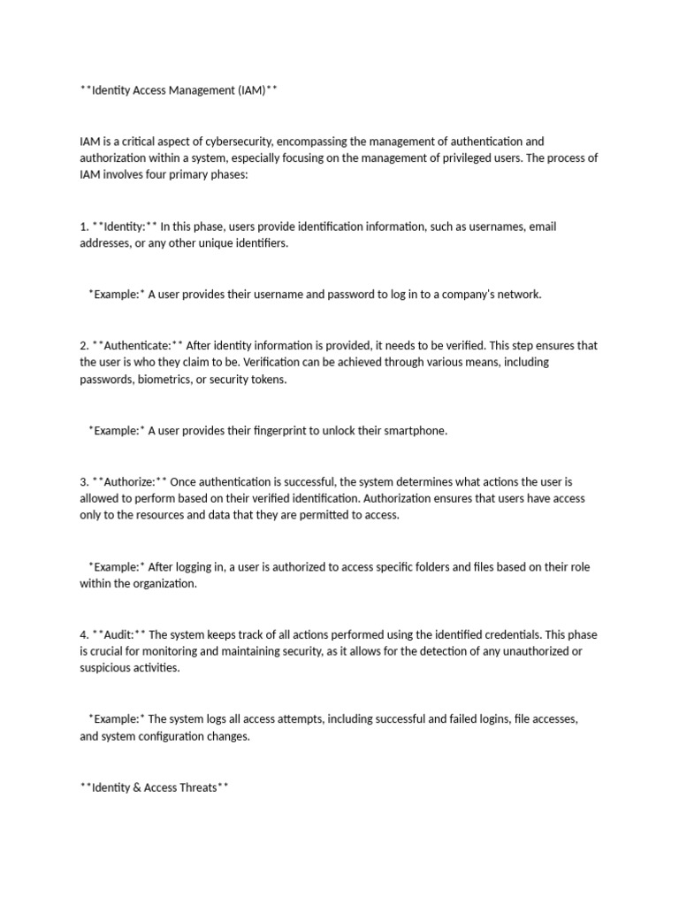 Identity Access Management Overview | PDF | Password | Authentication