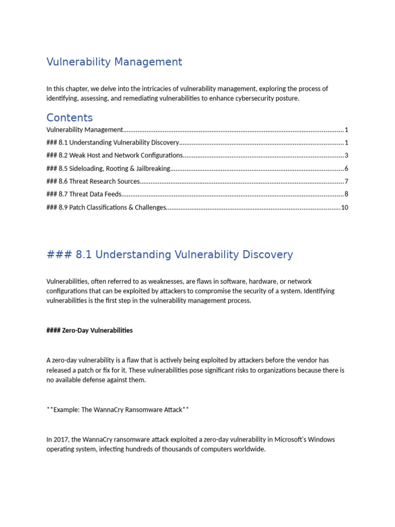 Class 2 Vulnerability Management | PDF | Vulnerability (Computing) | Security