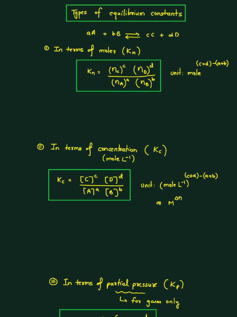 Equilibrium Constant | PDF