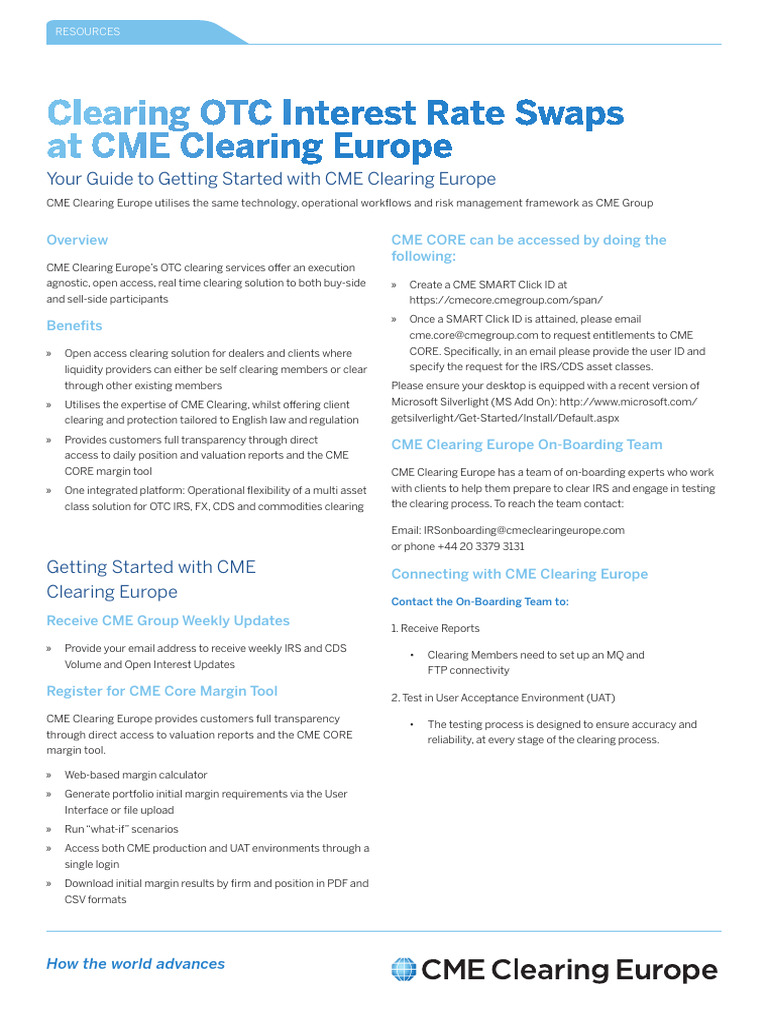 Clearing OTC Interest Rate Swaps at CME Clearing | PDF | Over The ...