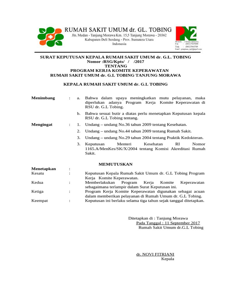 SK + Program Kerja | PDF