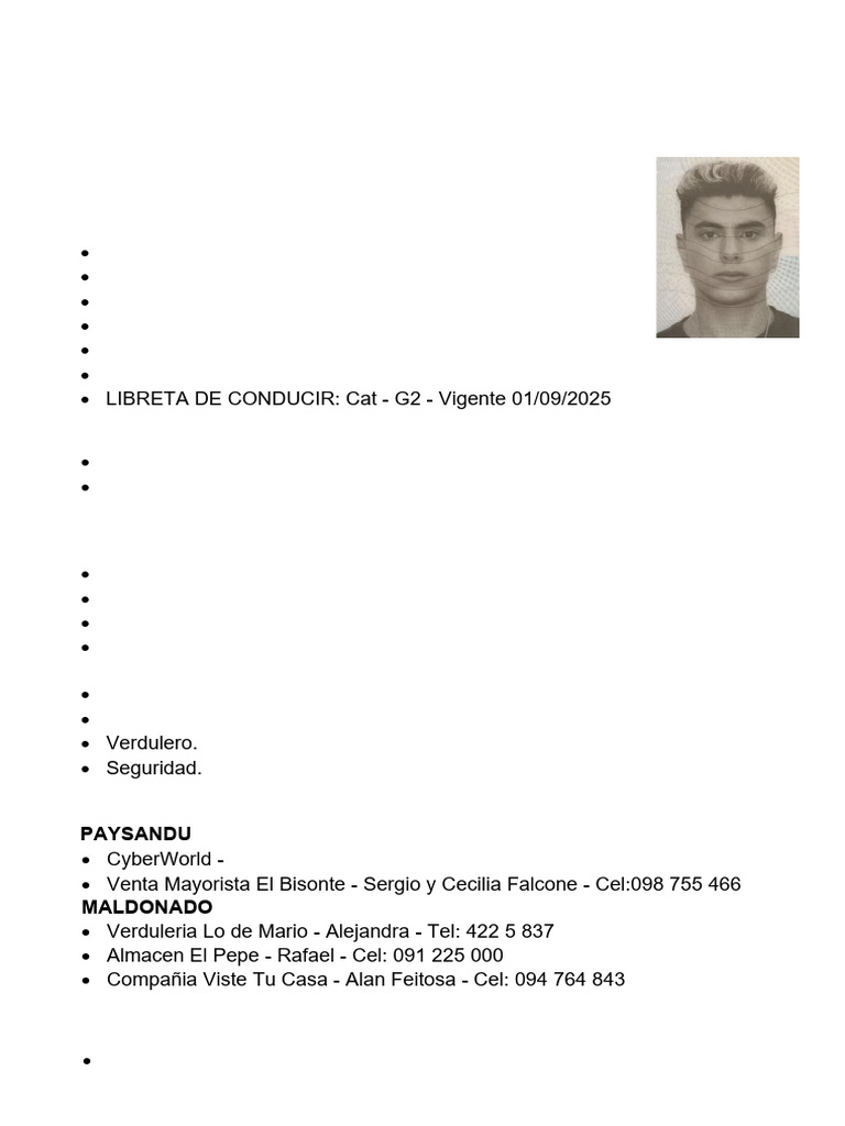 CV Paysandú | PDF | Crecimiento personal y profesional | Negocios