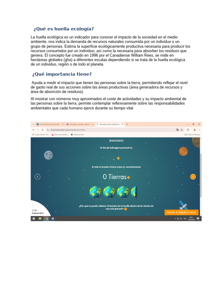 Huella Ecológica: Impacto y Ejemplos | PDF