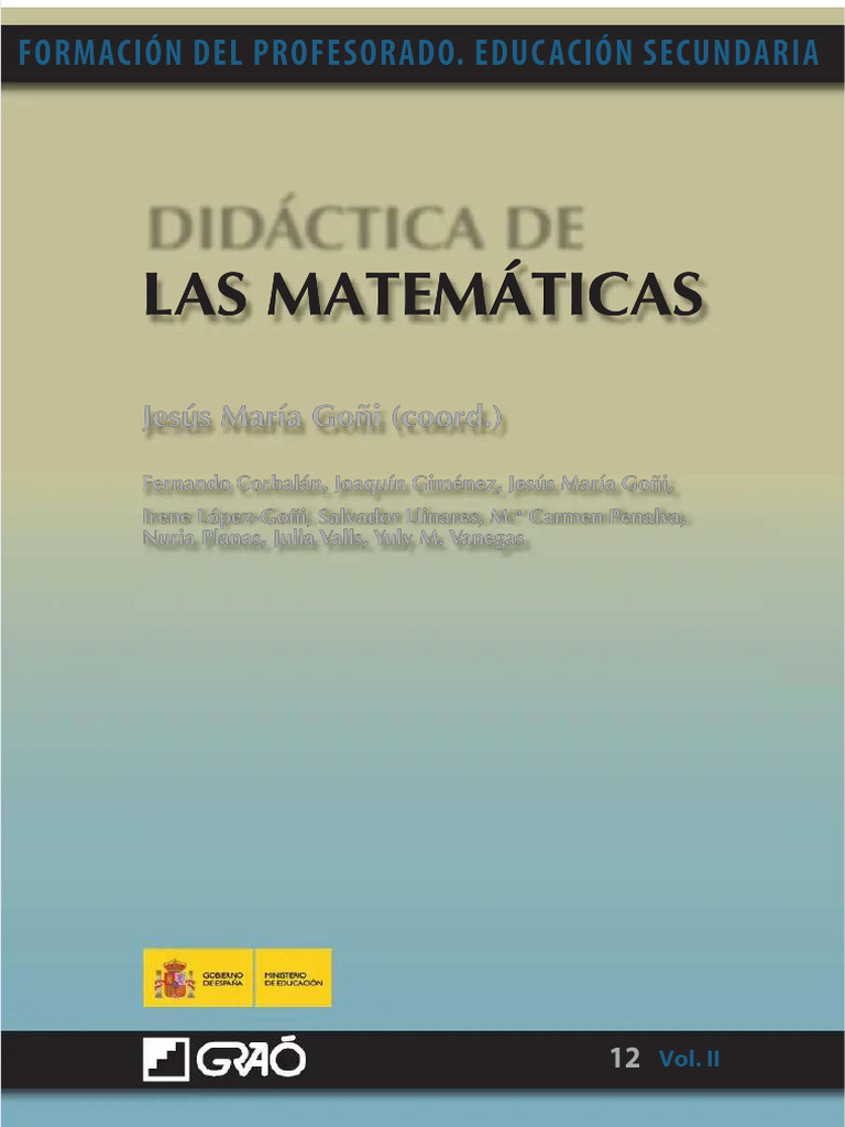 Didactica de Las Matematicas Jesus Maria Goi Compress | PDF
