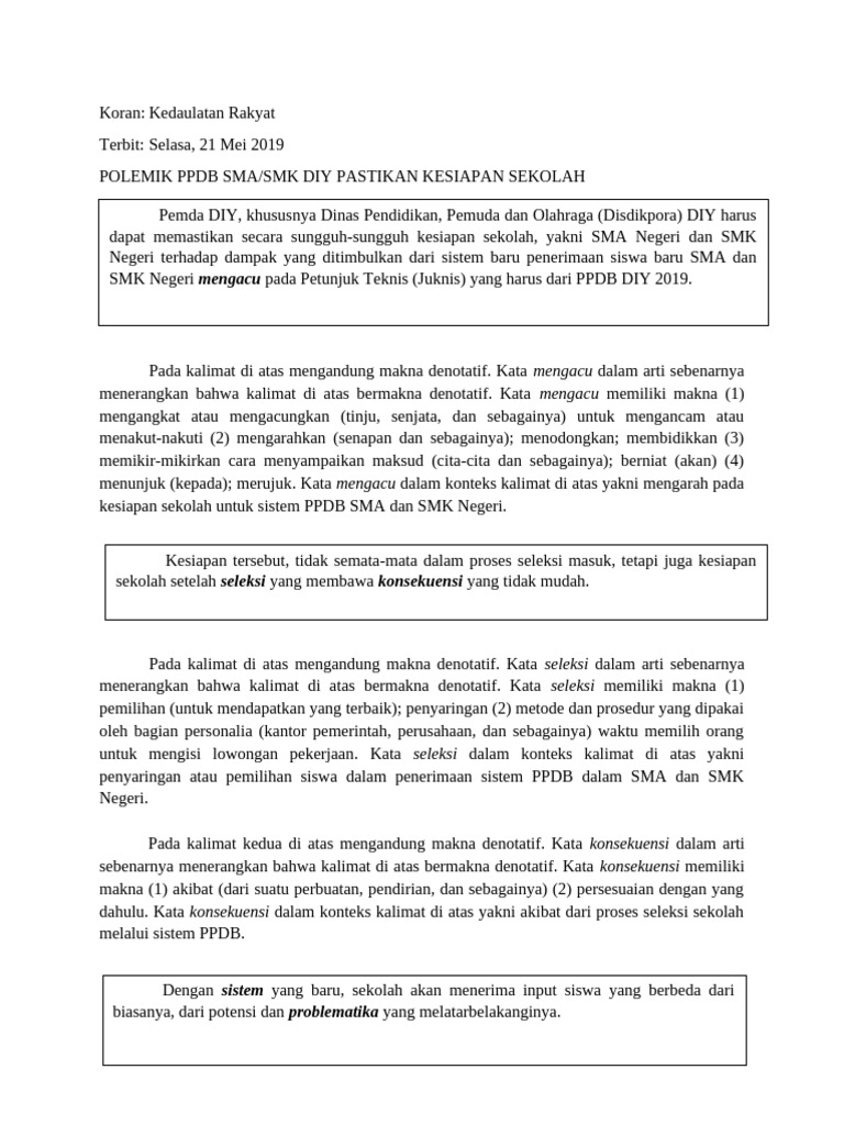 Polemik PPDB DIY 2019 | PDF