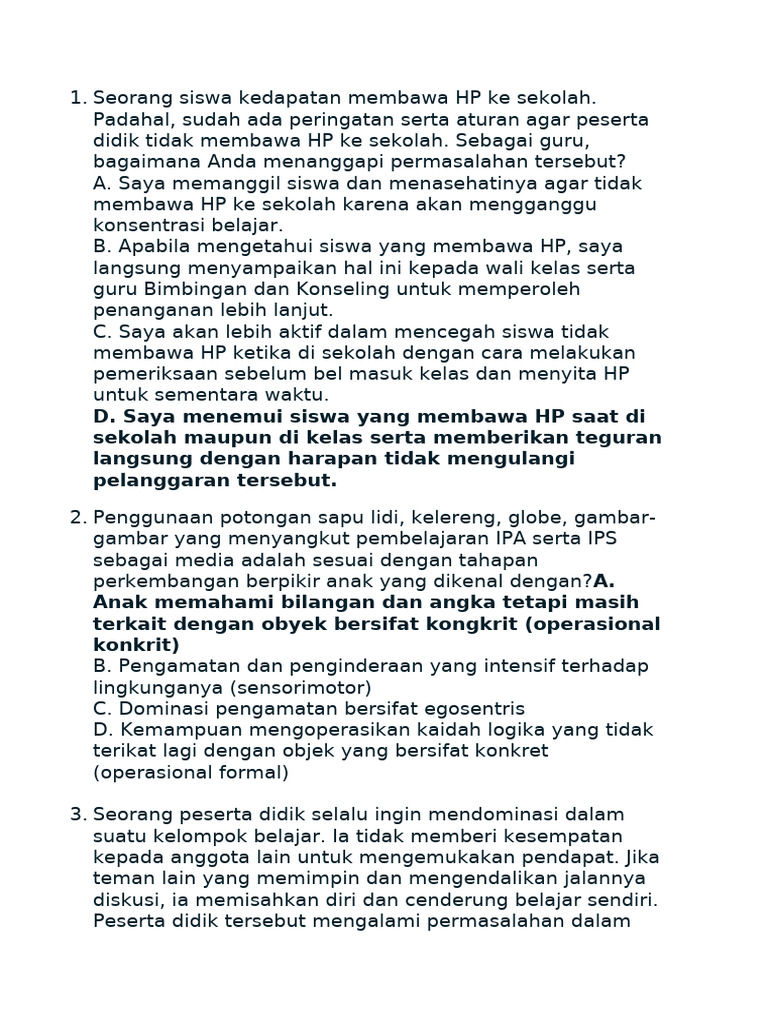 Latihan Soal Ukppg 1 | PDF | Karier & Perkembangan | Ilmu Sosial