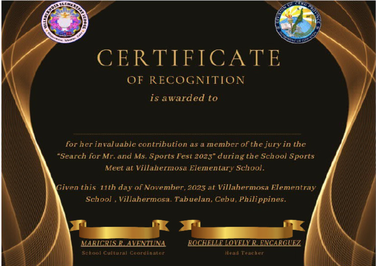 Certificate para Sa Judge | PDF