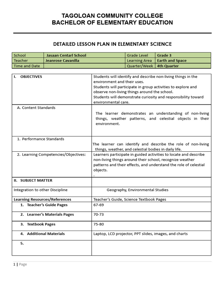DLP-Template (1)-1 | PDF | Learning | Teachers