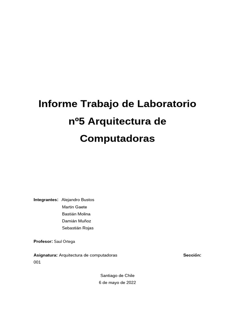 Informe Trabajo Laboratorio n5 | PDF | Álgebra de Boole | Enseñanza de matemática