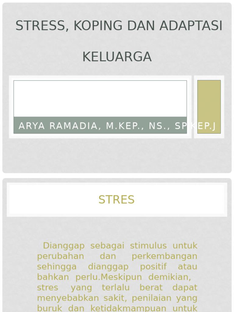 Stres Dan Adaptasi Keluarga | PDF