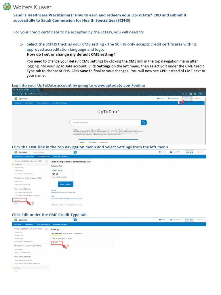 UTD - CME-Submit Successfully To SCFHS | PDF | Finance & Money Management