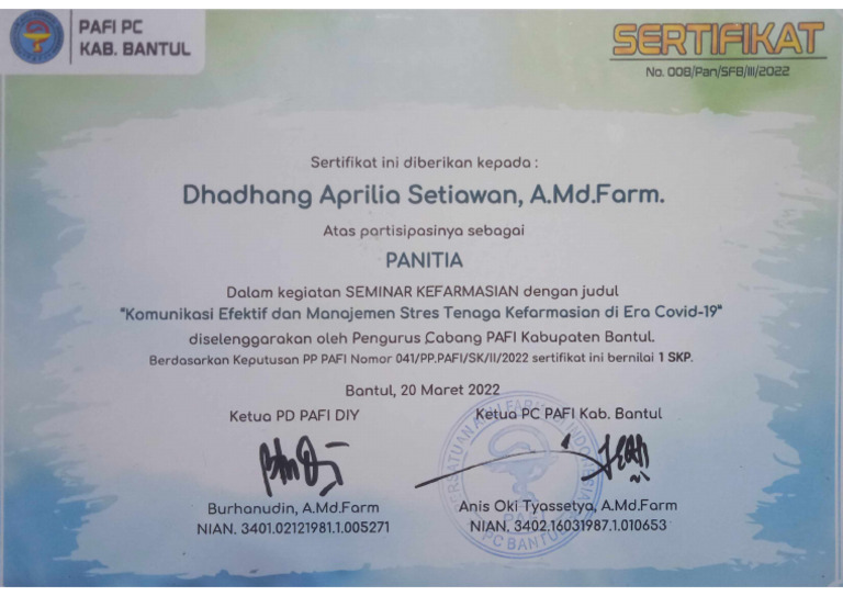 Sertifikat 2022a | PDF