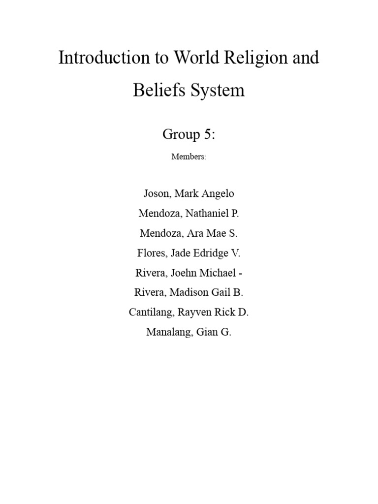 Introduction-to-World-Religion-and-Beliefs-System | PDF | Faith ...