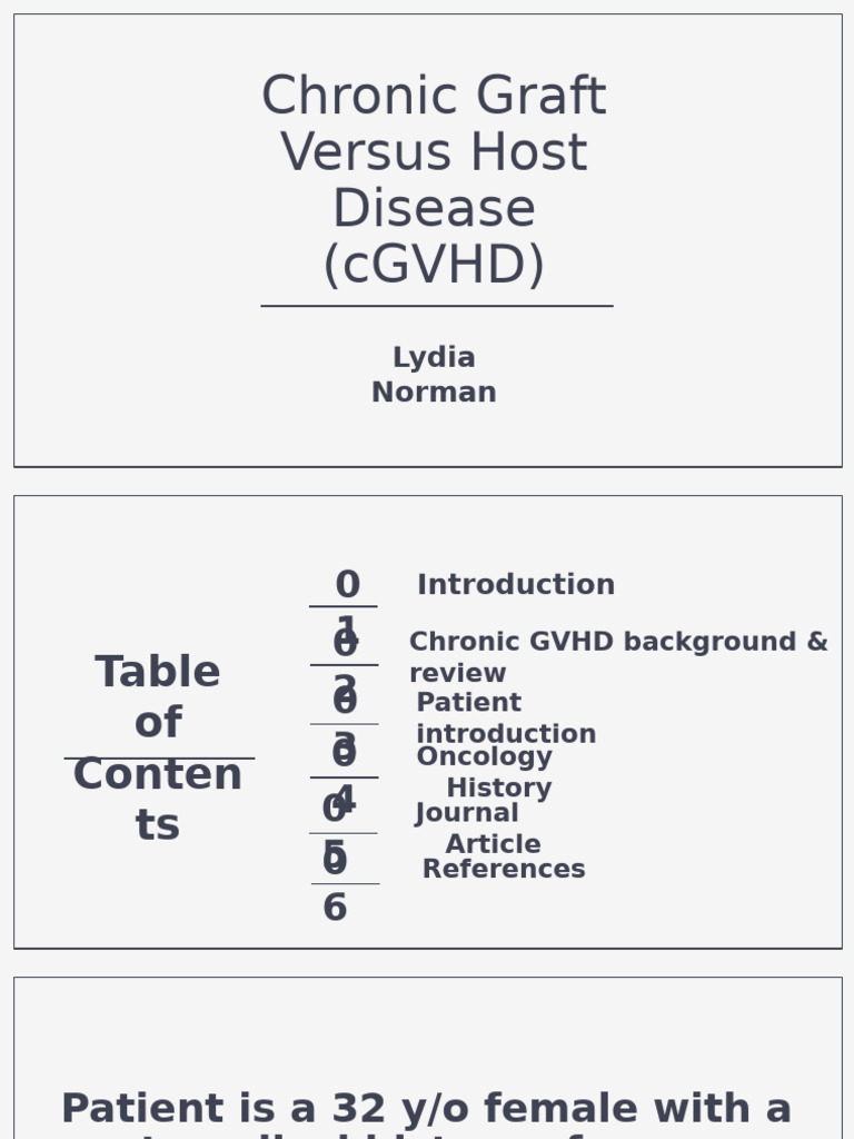 CGVHD Case Study Presentation | PDF | Hematopoietic Stem Cell ...