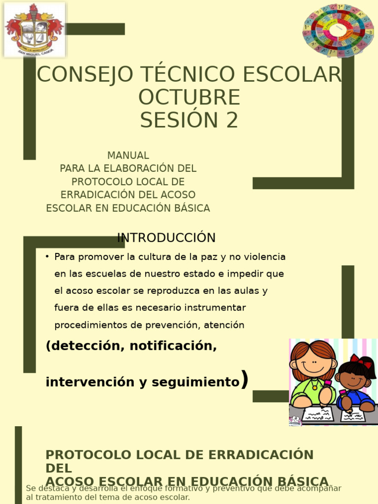 Manual para La Elaboración Del Protocolo Local de Erradicación Del Acoso Escolar en Educación ...
