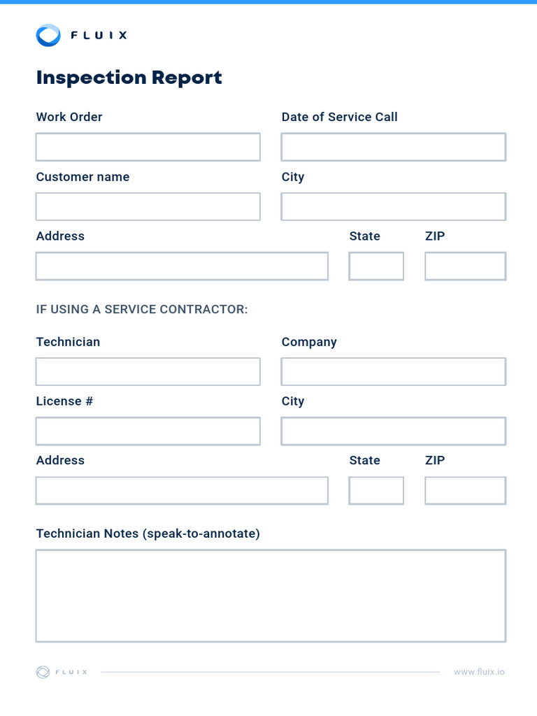 Template Form Inspection Report 2 | PDF