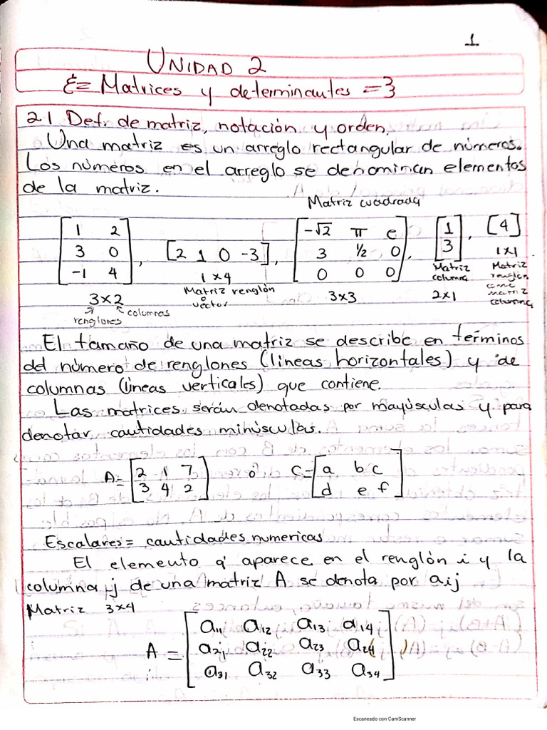 Matrices-Algebra Lineal | PDF