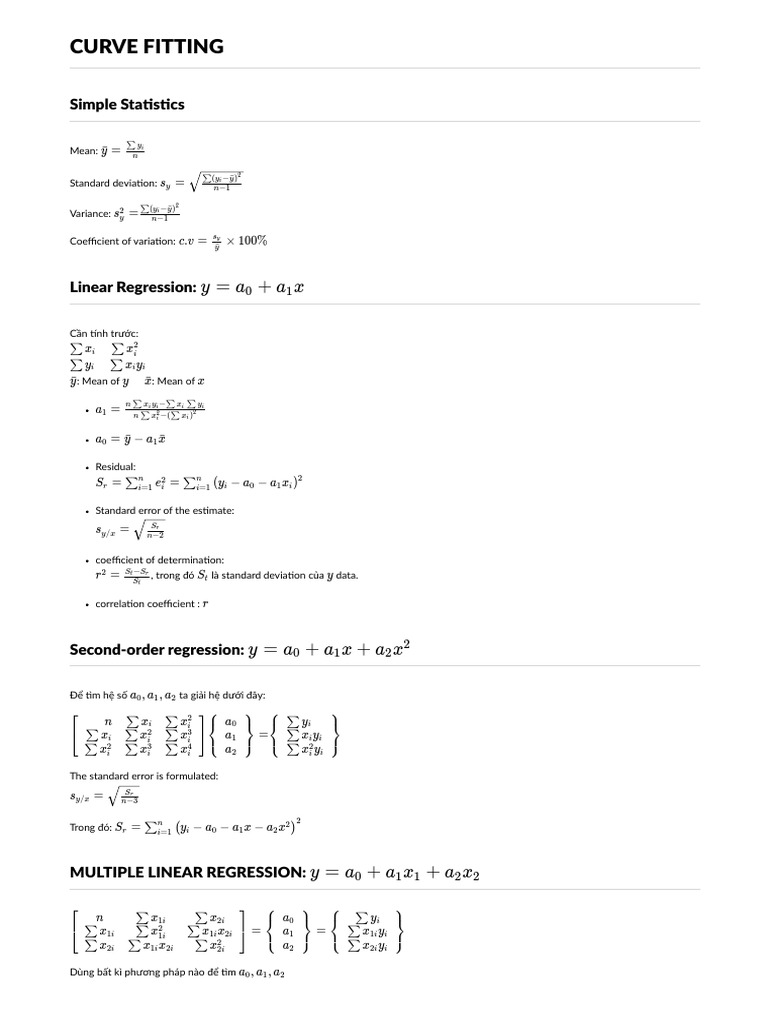 Curve Fitting & Interpolation | PDF