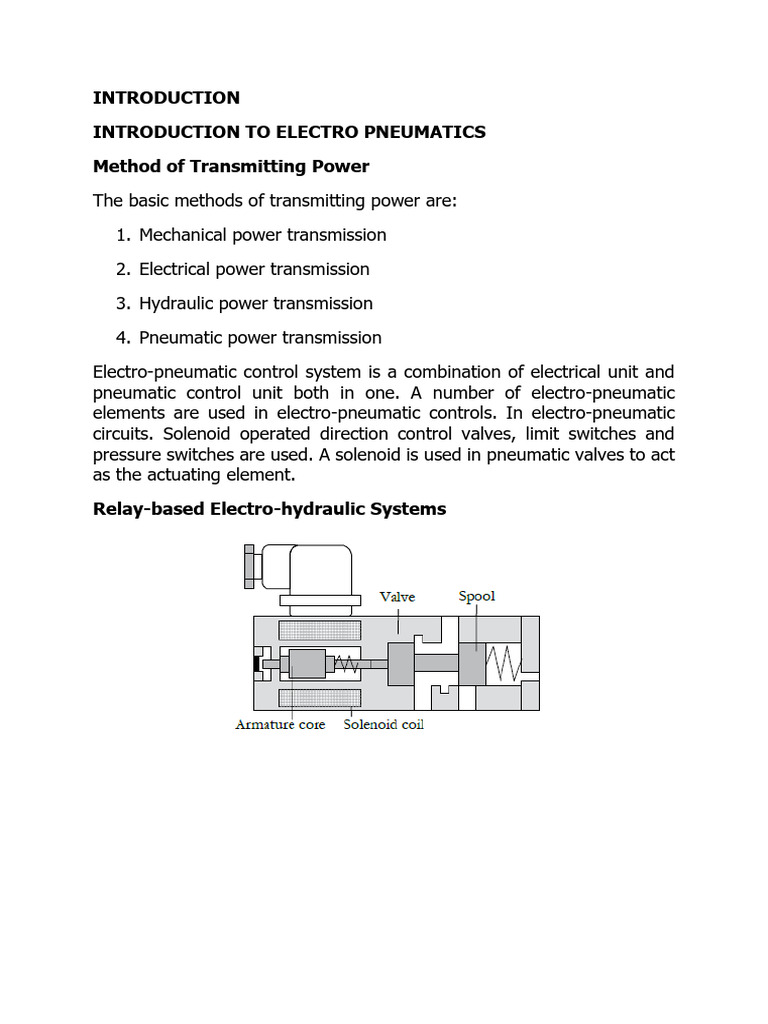 Applied Hydraulics and Pneumatics Module | PDF | Relay | Electrical ...