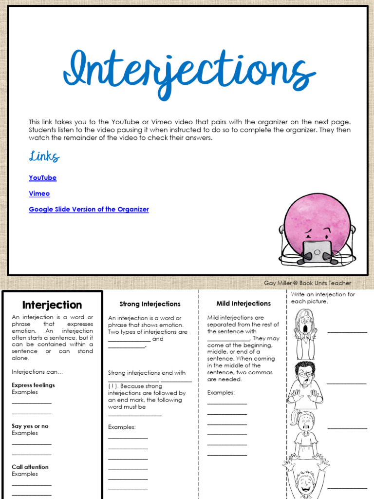 interjection-activities | PDF | Semantic Units | Grammar